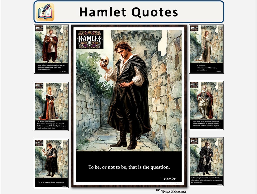 Hamlet Quotes Classroom Posters – Digital, Printable, English ...