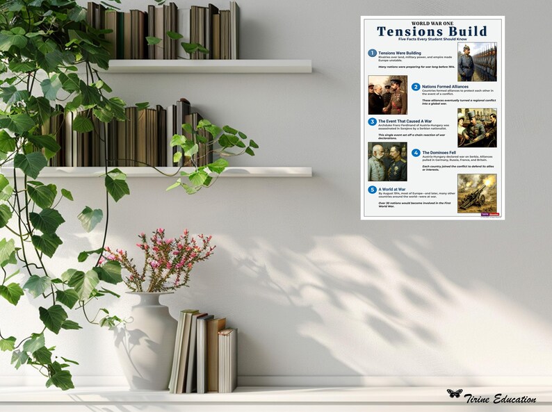 World War One Key Facts History Posters, Printable Digital Classroom ...