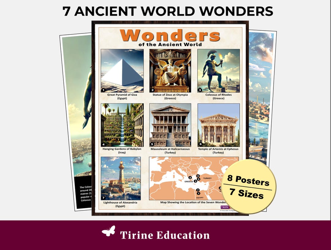 Wonders of the Ancient World Posters, Social Studies or History ...