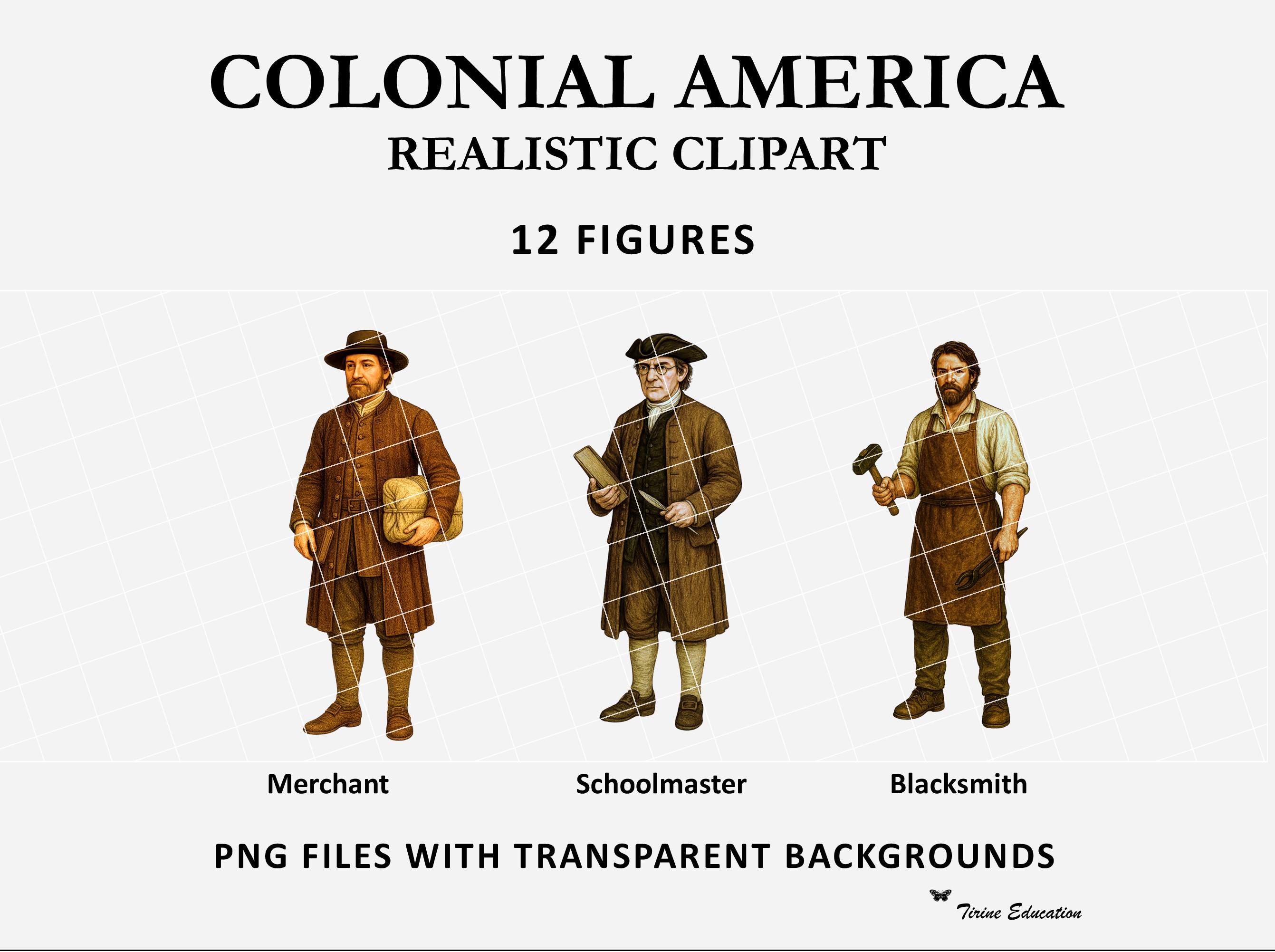 Colonial America Clipart & Worksheets: US History Teacher Resources ...