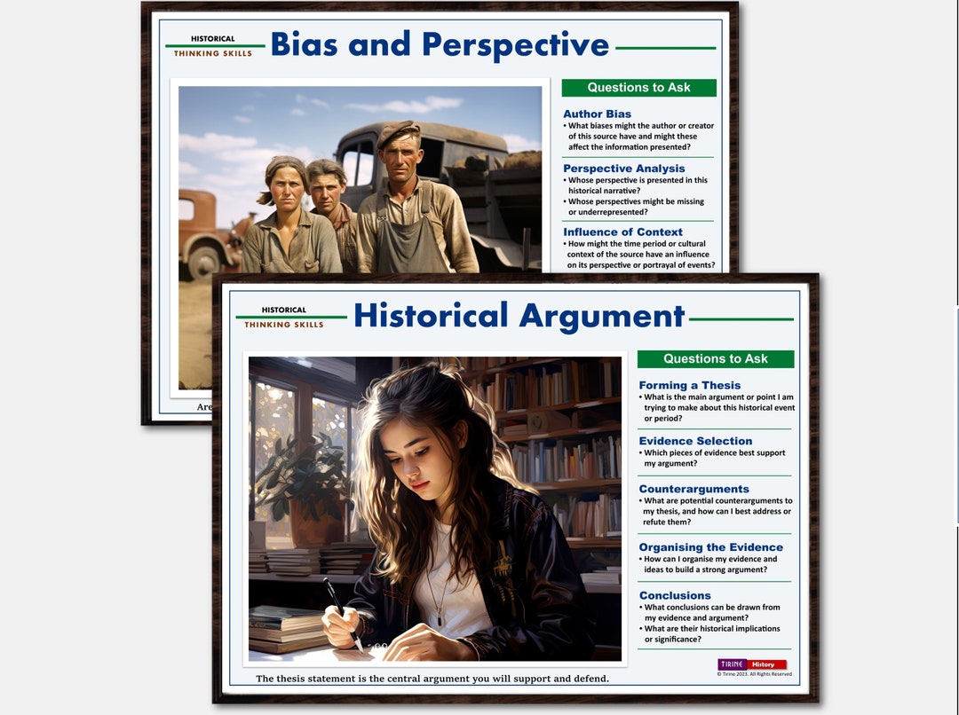 Historical Thinking Skills Poster Set, Educational Posters, Middle ...