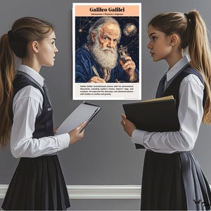 Galileo Poster, Science, Printable Poster, Famous Scientist ...