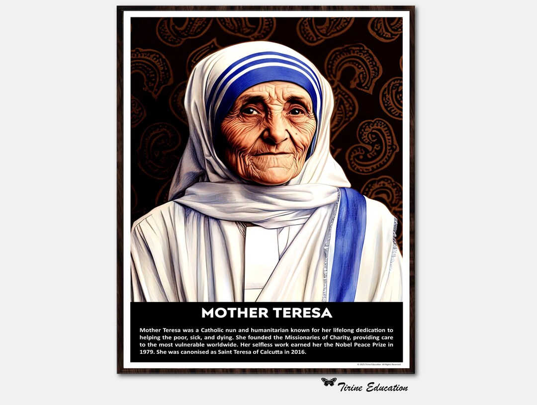 Inspirational Motivational Poster Wall Art – Mother Teresa, Icon of ...