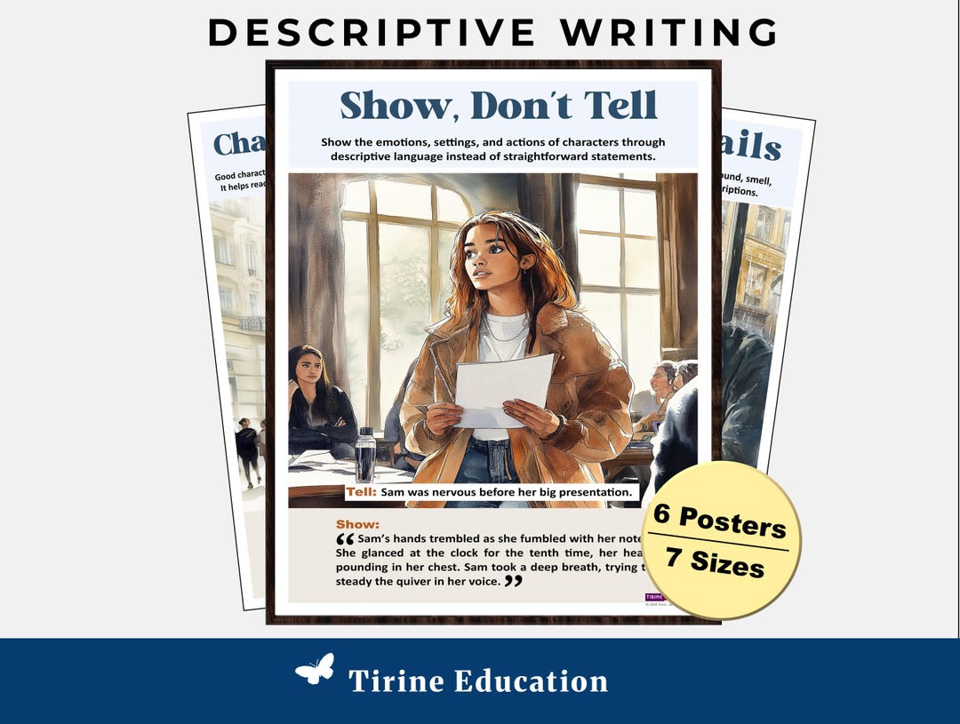 Descriptive Writing Classroom Posters, Digital, Printable Writing ...