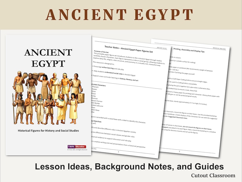 Ancient Egypt Cut-out Figures, Classroom Teaching Resource, Printable ...