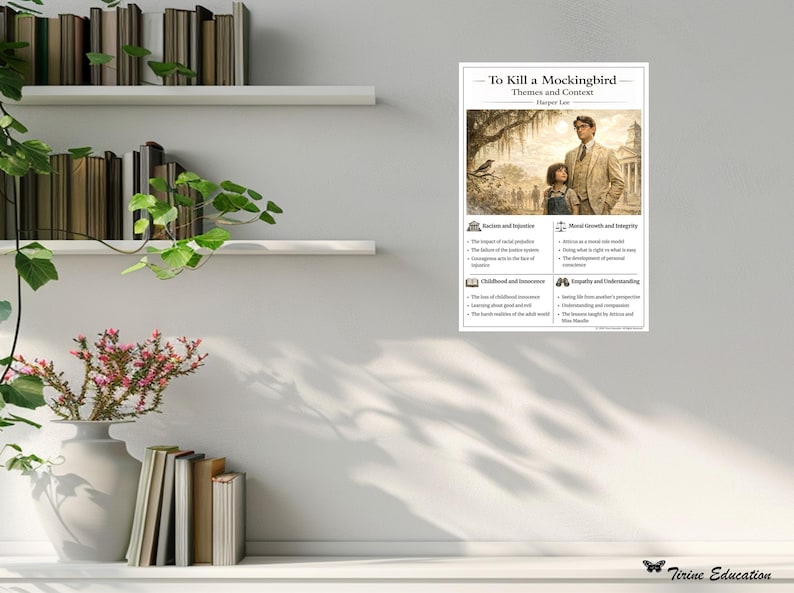 To Kill A Mockingbird Themes Poster, English Literature Classroom ...