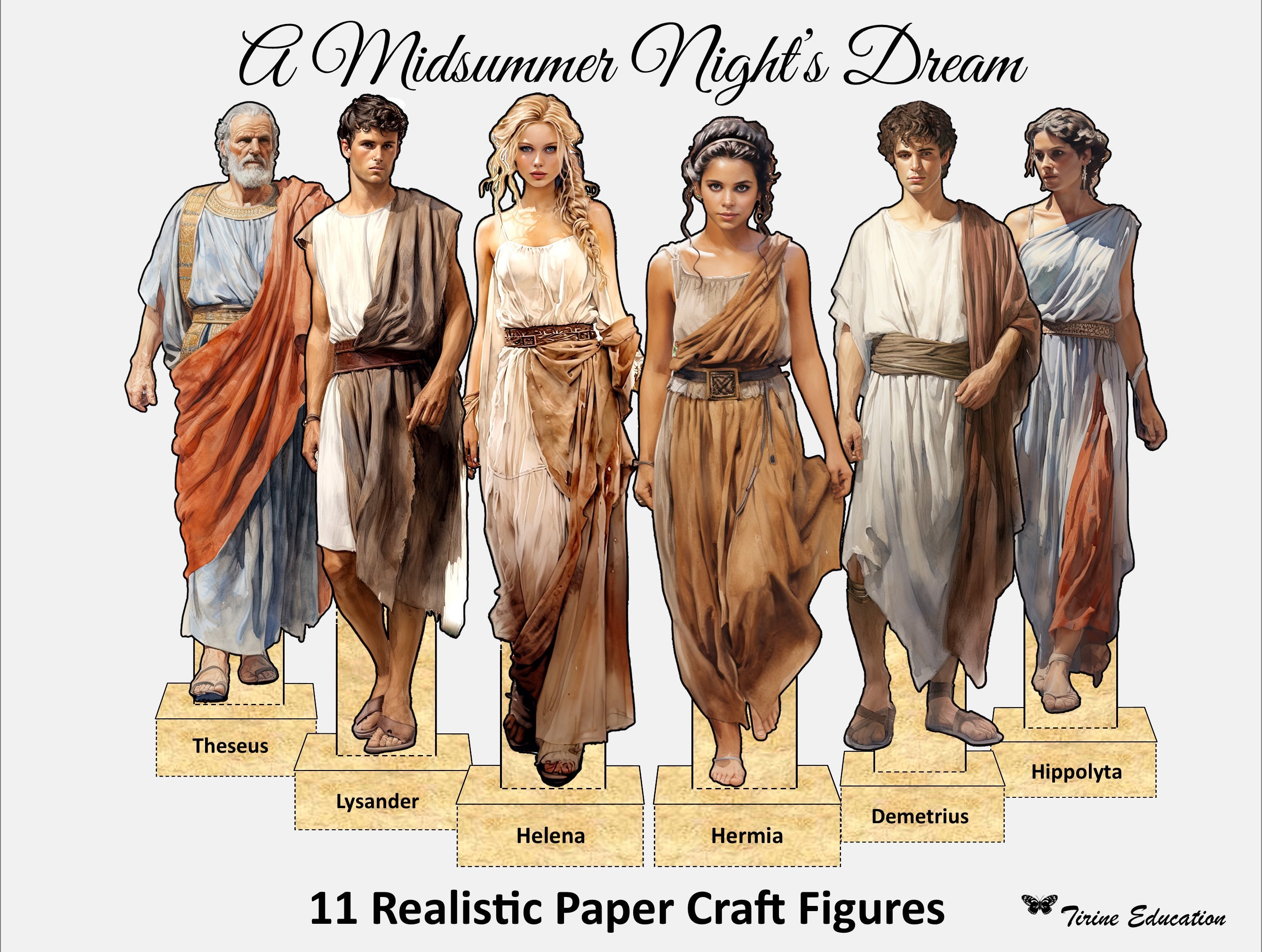 Paper Model Characters A Midsummer Night's Dream, William Shakespeare ...