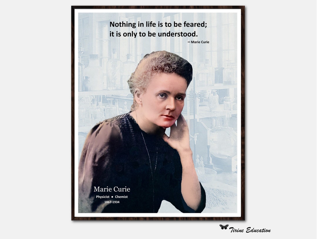 Marie Curie Poster, Science Physics Poster, Famous Scientists Series, Educational Science Poster ...