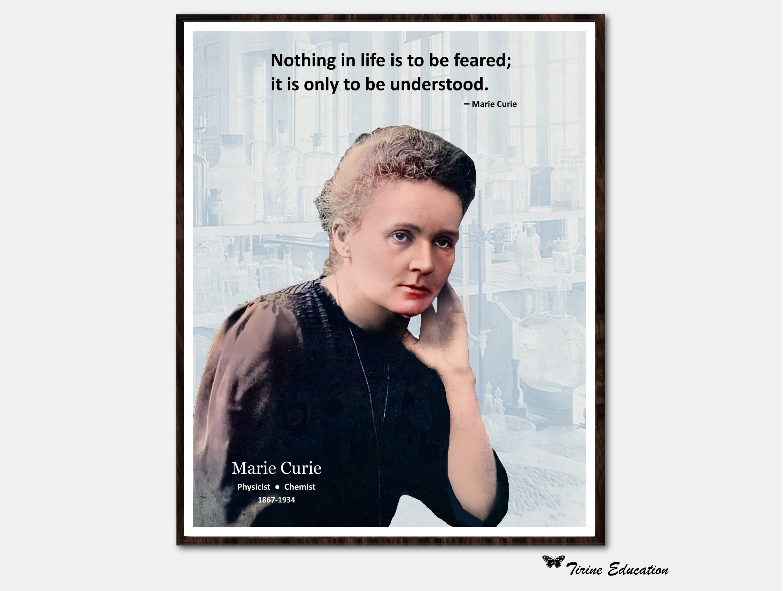 Marie Curie Poster, Science Physics Poster, Famous Scientists Series ...