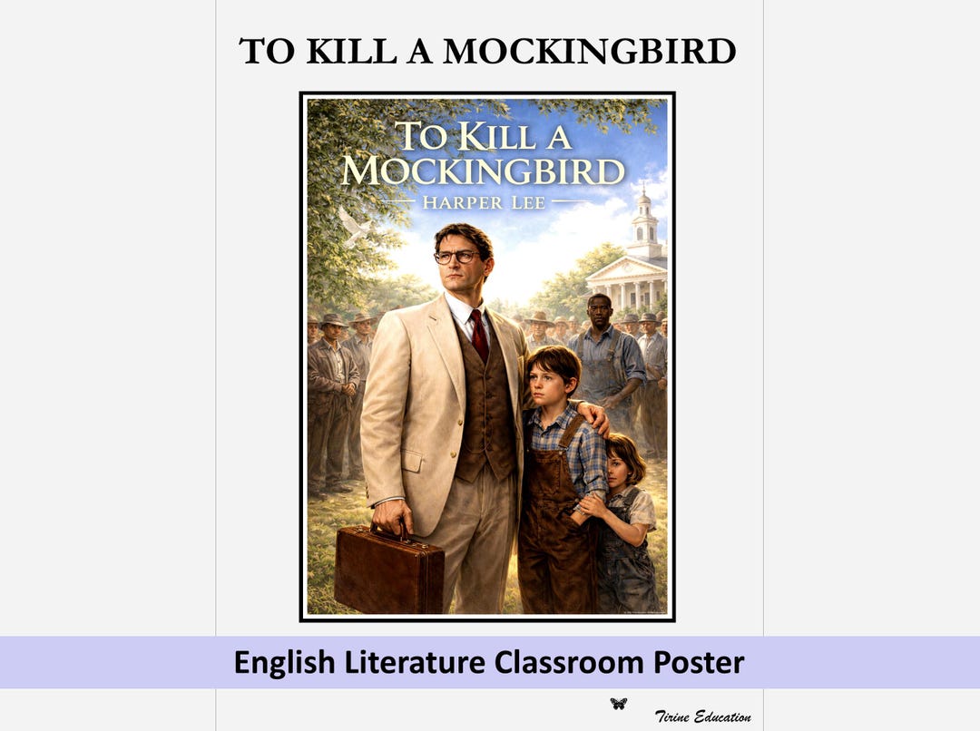 To Kill A Mockingbird English Literature Classroom Poster, Secondary ...