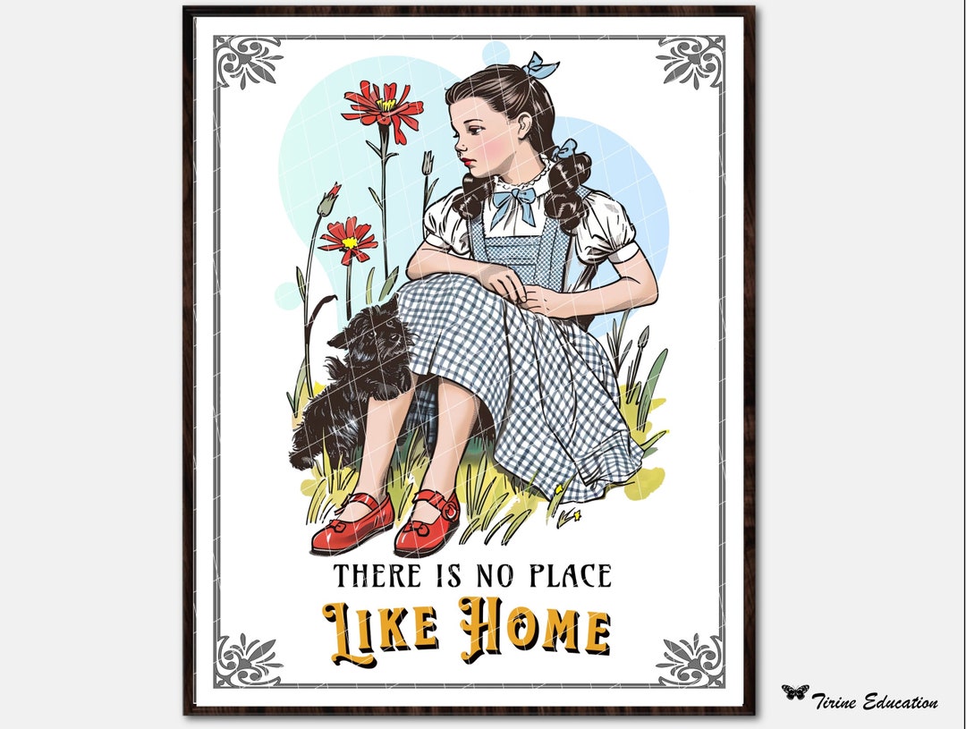 The Wizard of Oz Quote Educational Print, Dorothy Quote, There's No ...