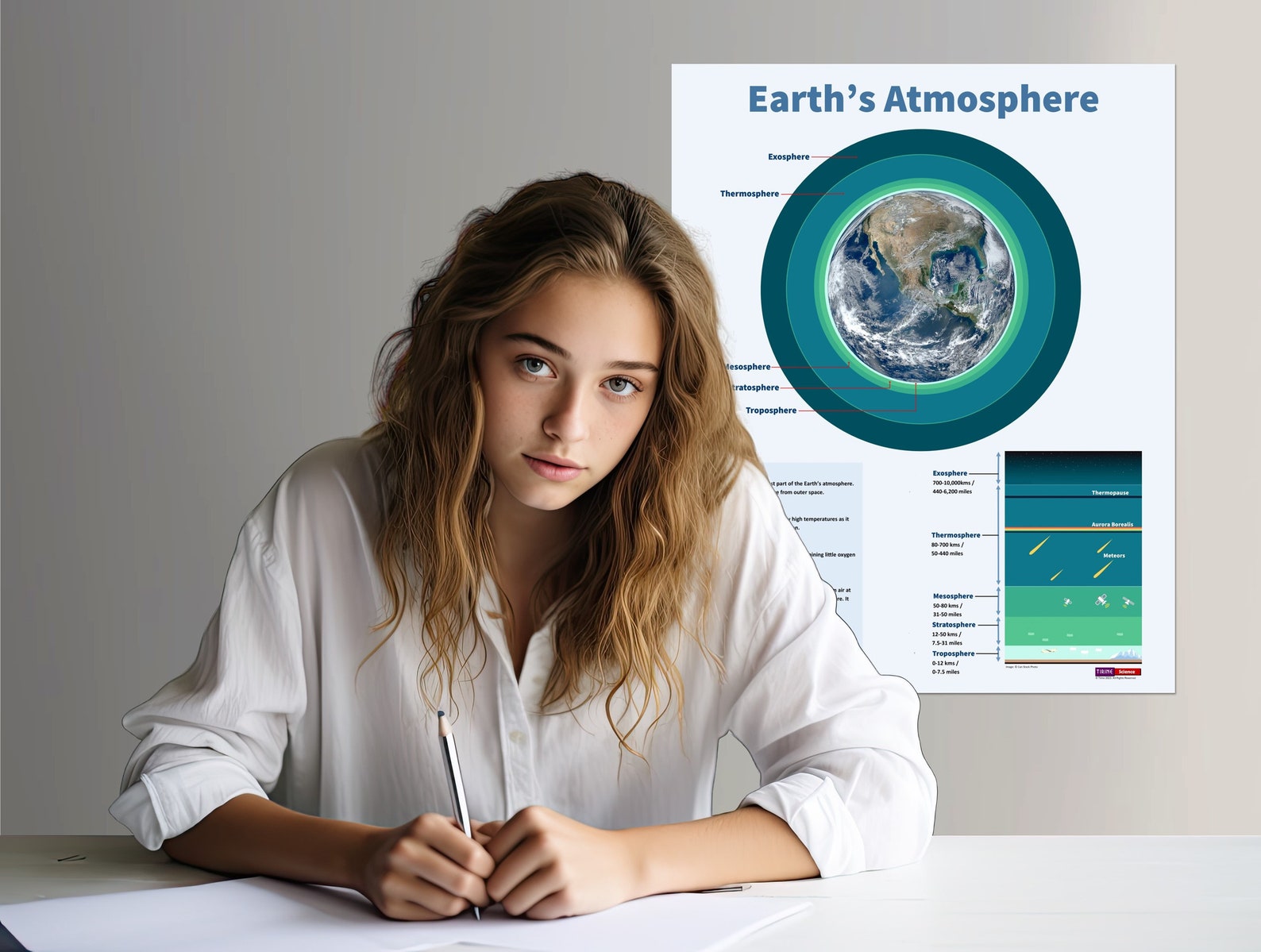 Earth's Atmosphere Classroom Poster, Educational Science Poster, Earth ...