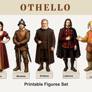 Othello Character Figures: Shakespeare Studies, English Teacher ...
