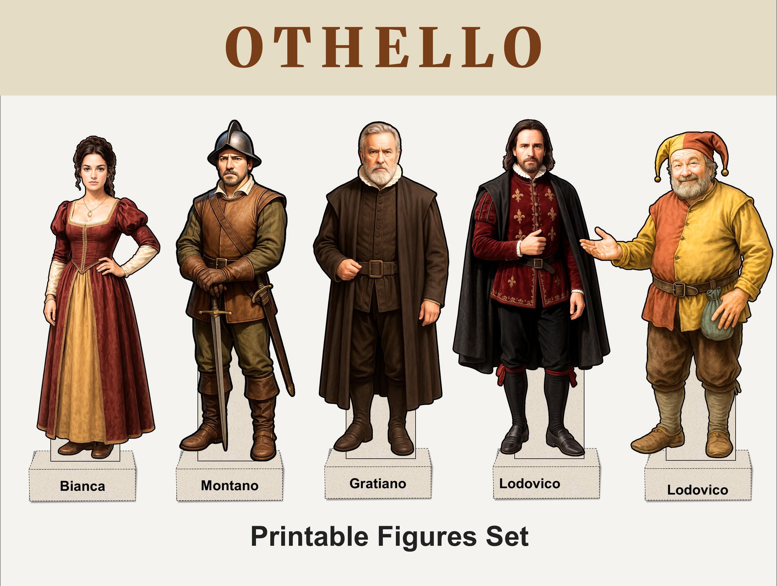 Othello Character Figures: Shakespeare Studies, English Teacher ...