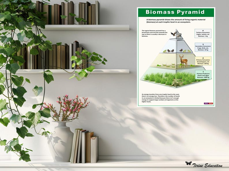 Biomass Pyramid Classroom Poster – Engaging Science Classroom Decor ...