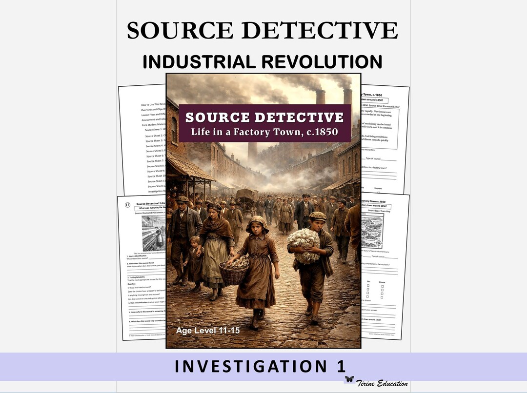 Industrial Revolution Source Analysis: Life in a Factory Town 1850 ...
