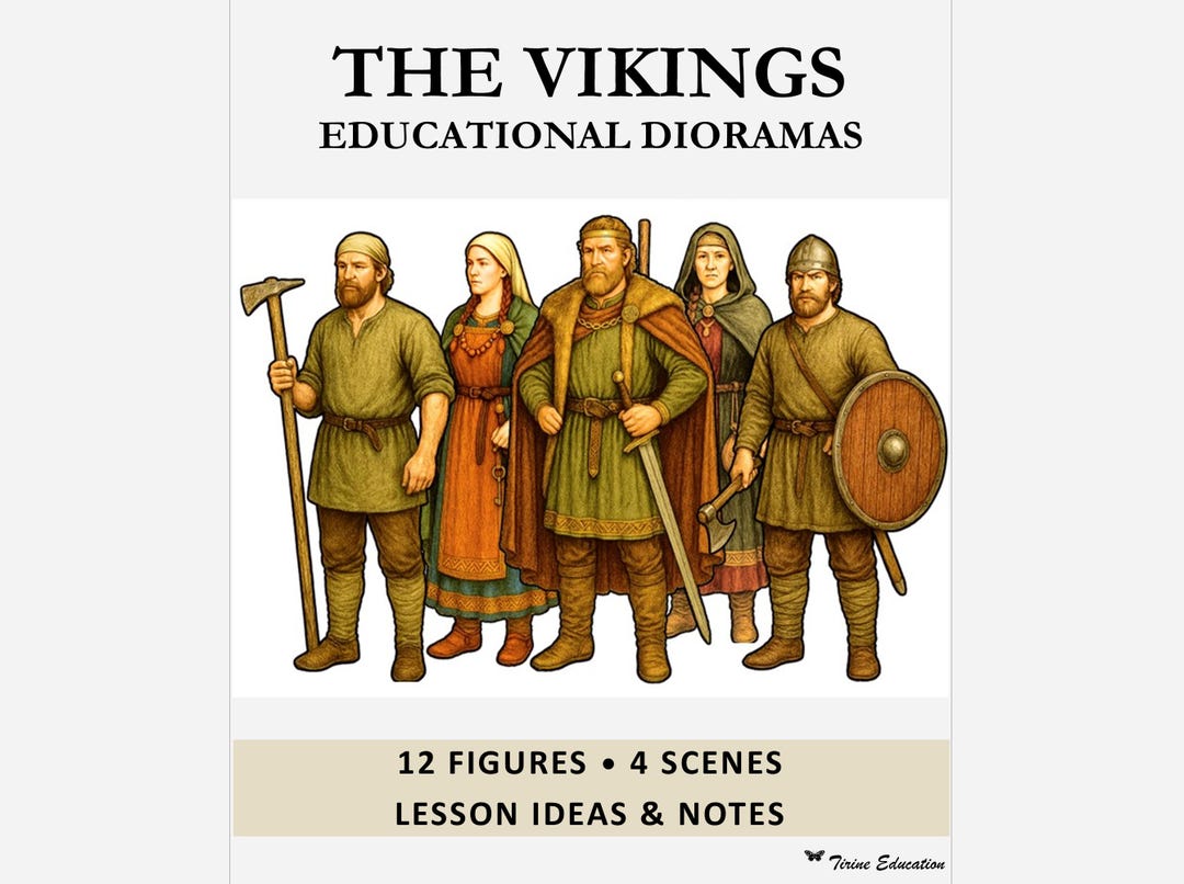 Vikings Paper Model Set: Printable History Diorama (digital Download ...