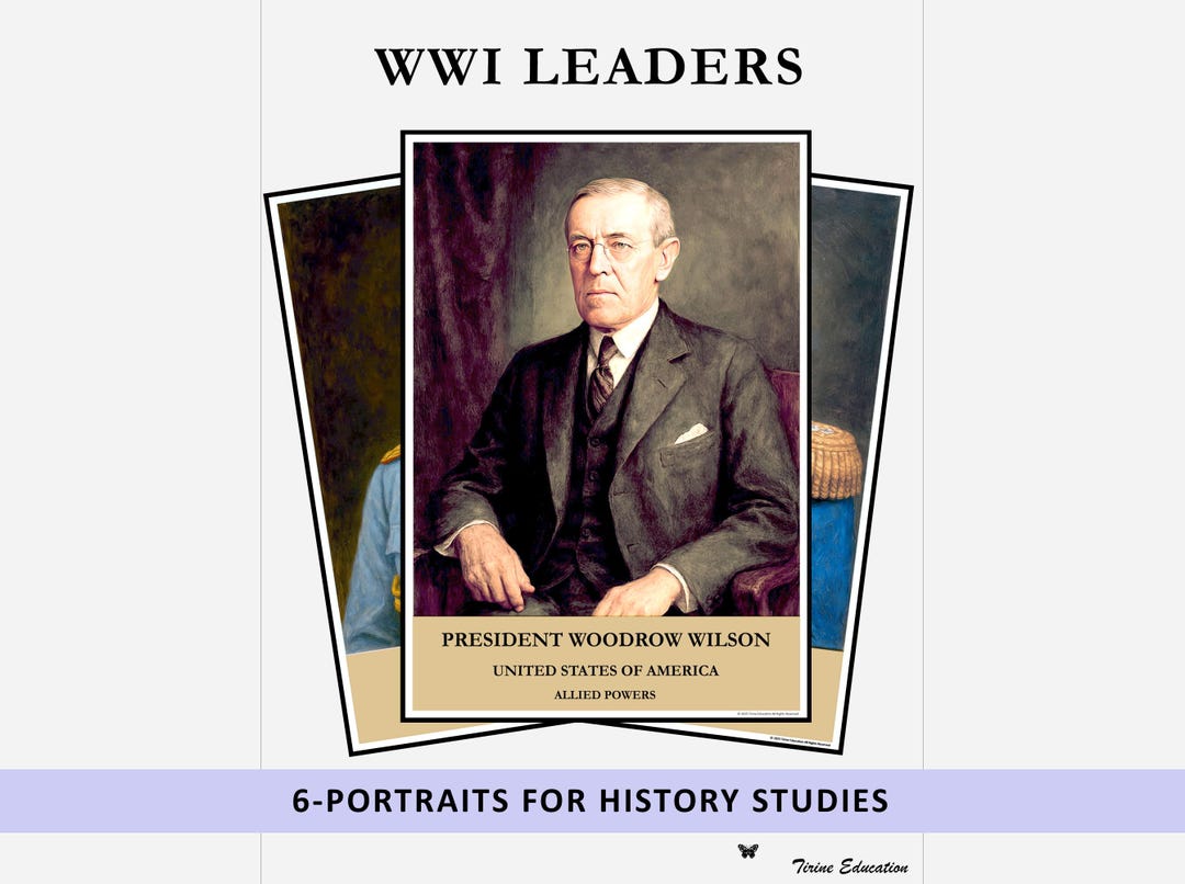History Classroom Posters WWI Leaders Set, Portraits, Middle and High ...
