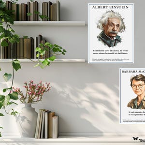 Motivational Scientists Poster Set: STEM Classroom Art (digital ...