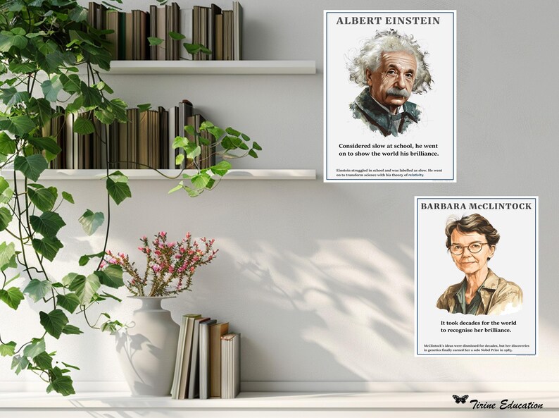 Motivational Scientists Poster Set: STEM Classroom Art (digital ...