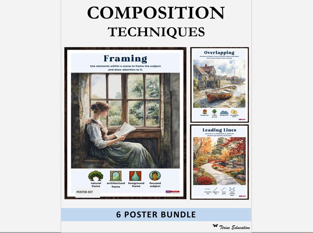 Art Composition Techniques Posters: Classroom Visual Arts (digital ...