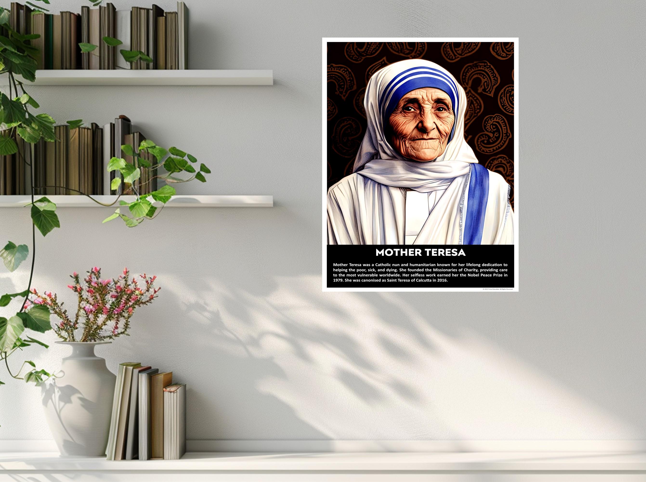 Inspirational Motivational Poster Wall Art – Mother Teresa, Icon of ...