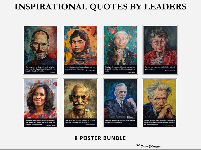 Inspirational Quotes Poster Set • Motivational Classroom Posters ...