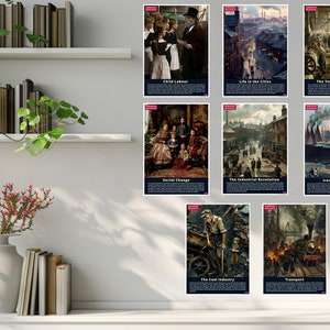Industrial Revolution 8 Poster Set, History Students, Historical ...