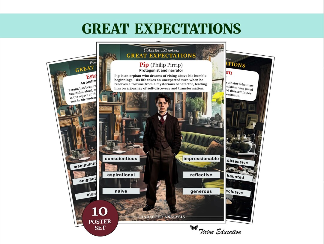 Great Expectations Character Posters, English Literature, Charles ...