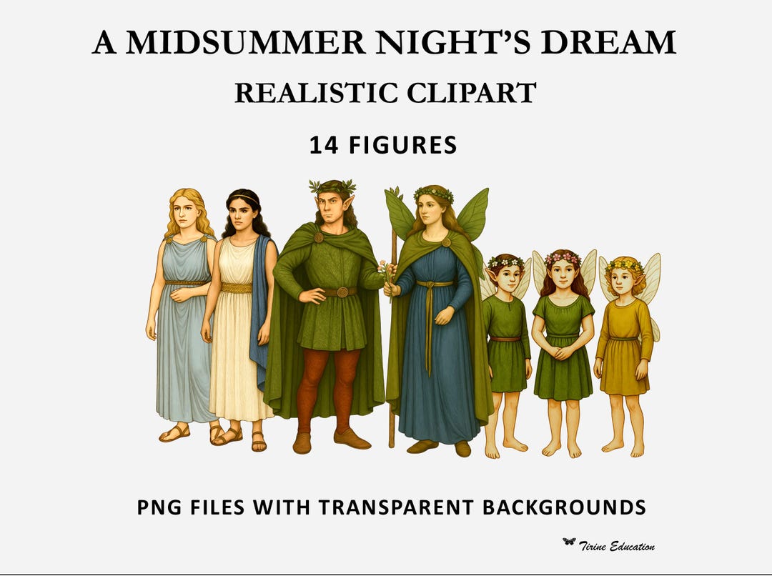 A Midsummer Night's Dream Character Clipart Set – 15 Printable ...