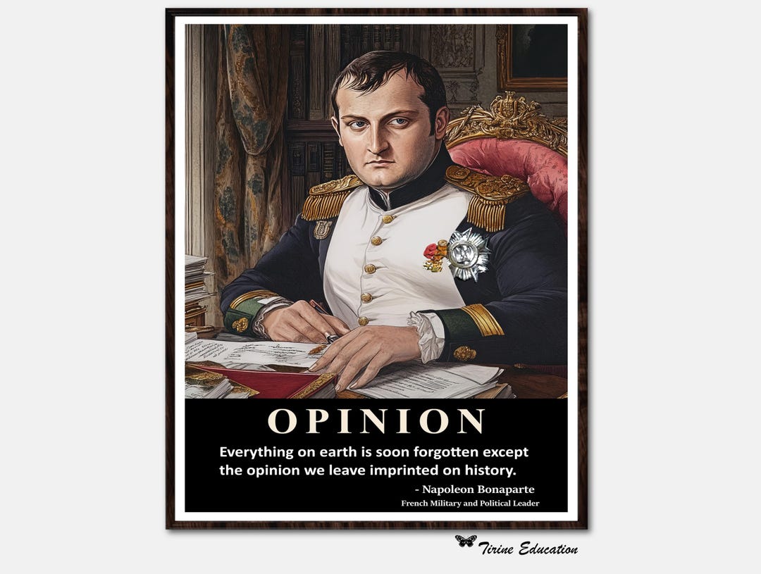 History Quote Poster, Printable, Digital, Napoleon, Middle High School ...