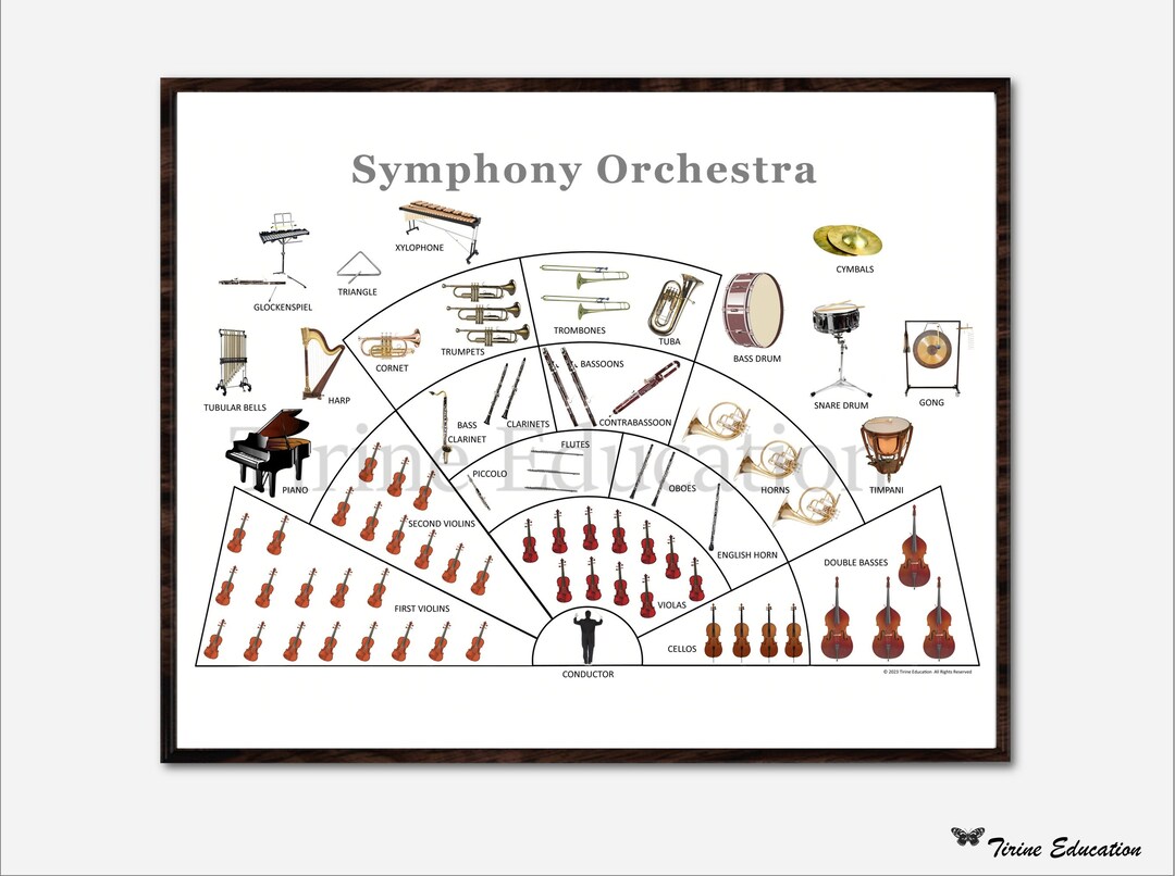 Symphony Orchestra Layout Poster, Printable Classroom Orchestra Poster ...