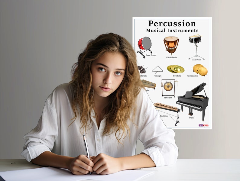 Percussion Musical Instruments Poster, Music Poster, Classroom Poster ...