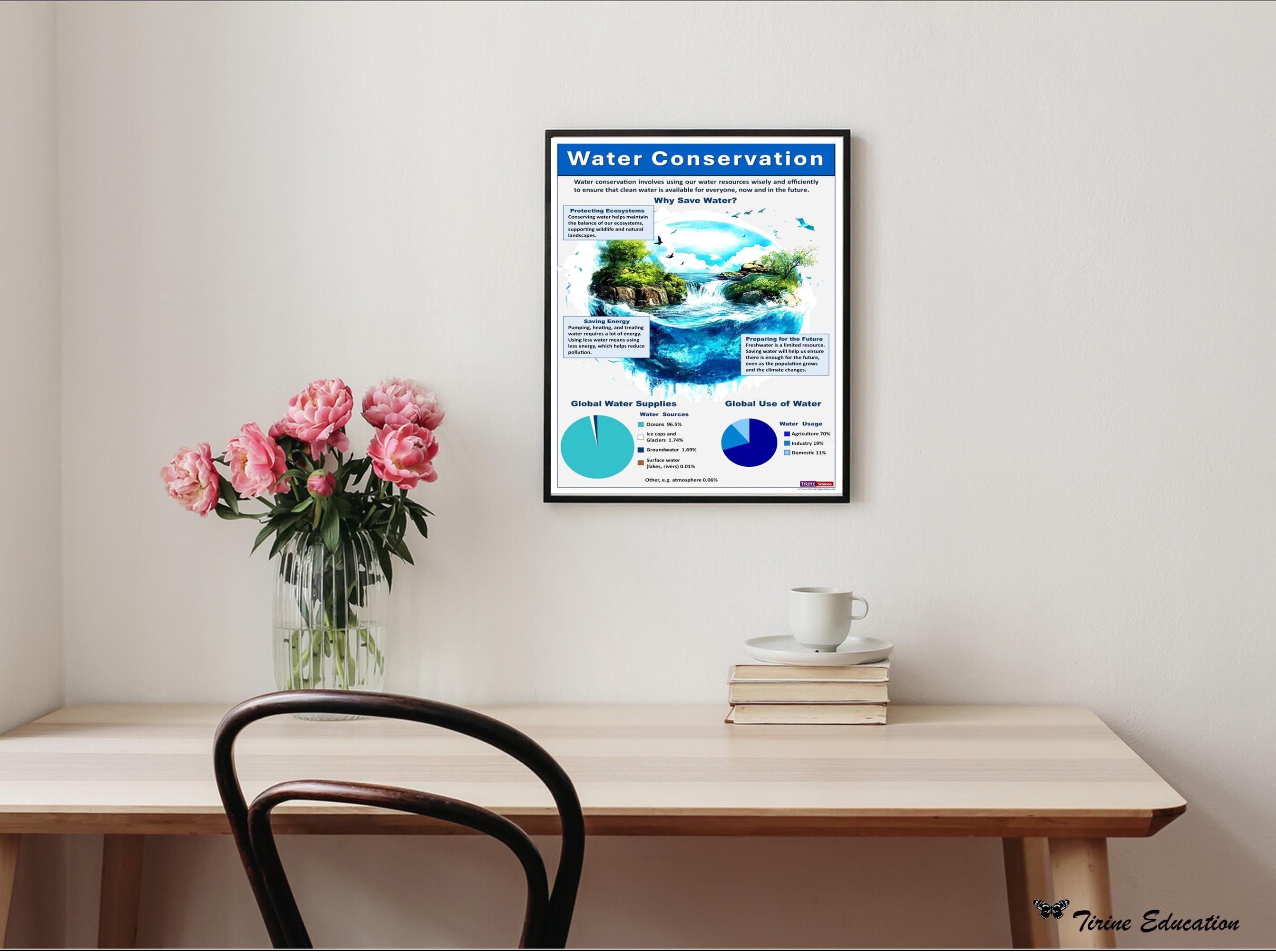 Environmental Science Poster, Water Conservation, Middle School, Grades ...