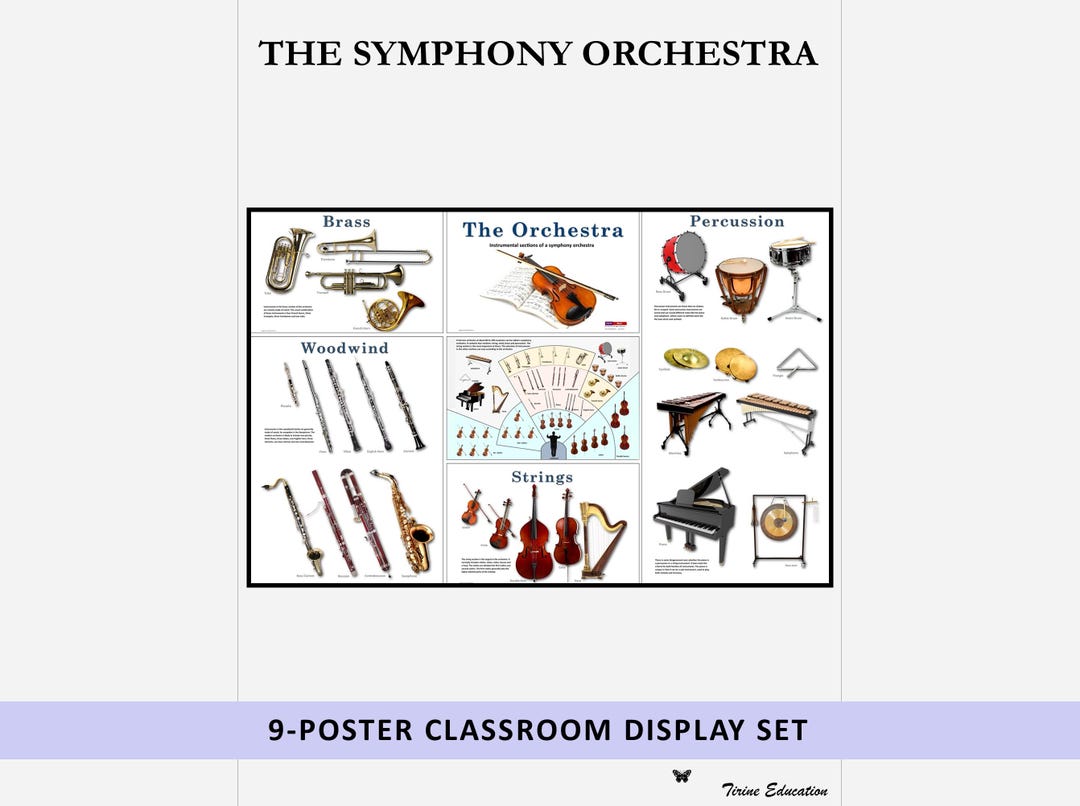 Instruments of the Orchestra Posters, Orchestra Instrument Families ...