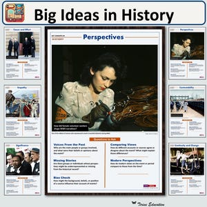 History Classroom Poster Set - Key Concepts Educational Wall Art for ...