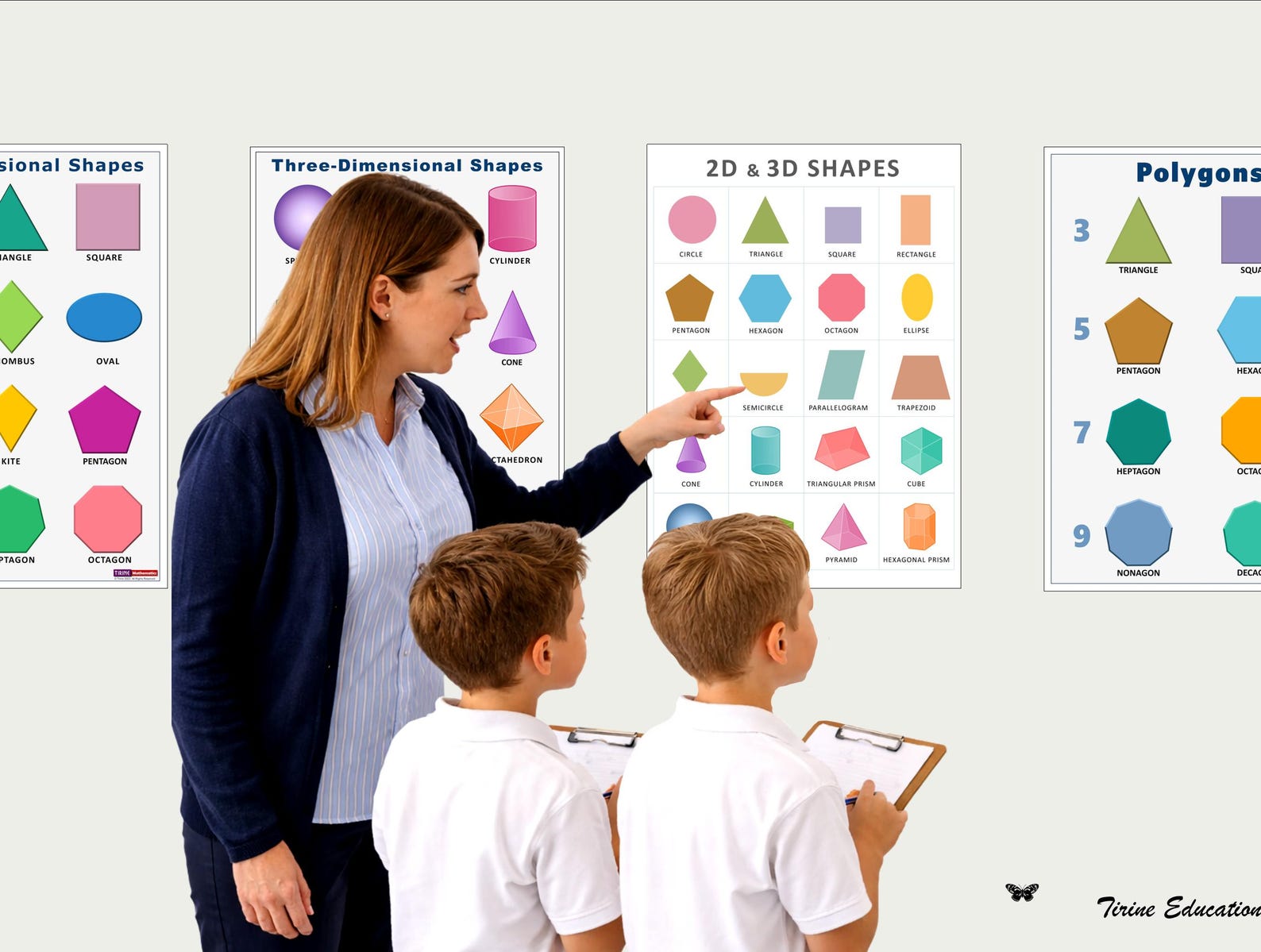 Geometry 12-poster Set: Grades 3 to 6 Math, Middle School Classroom ...