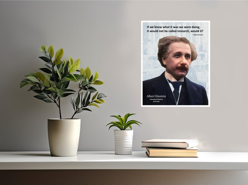 Albert Einstein Poster, Science Physics Poster, Famous Scientists ...