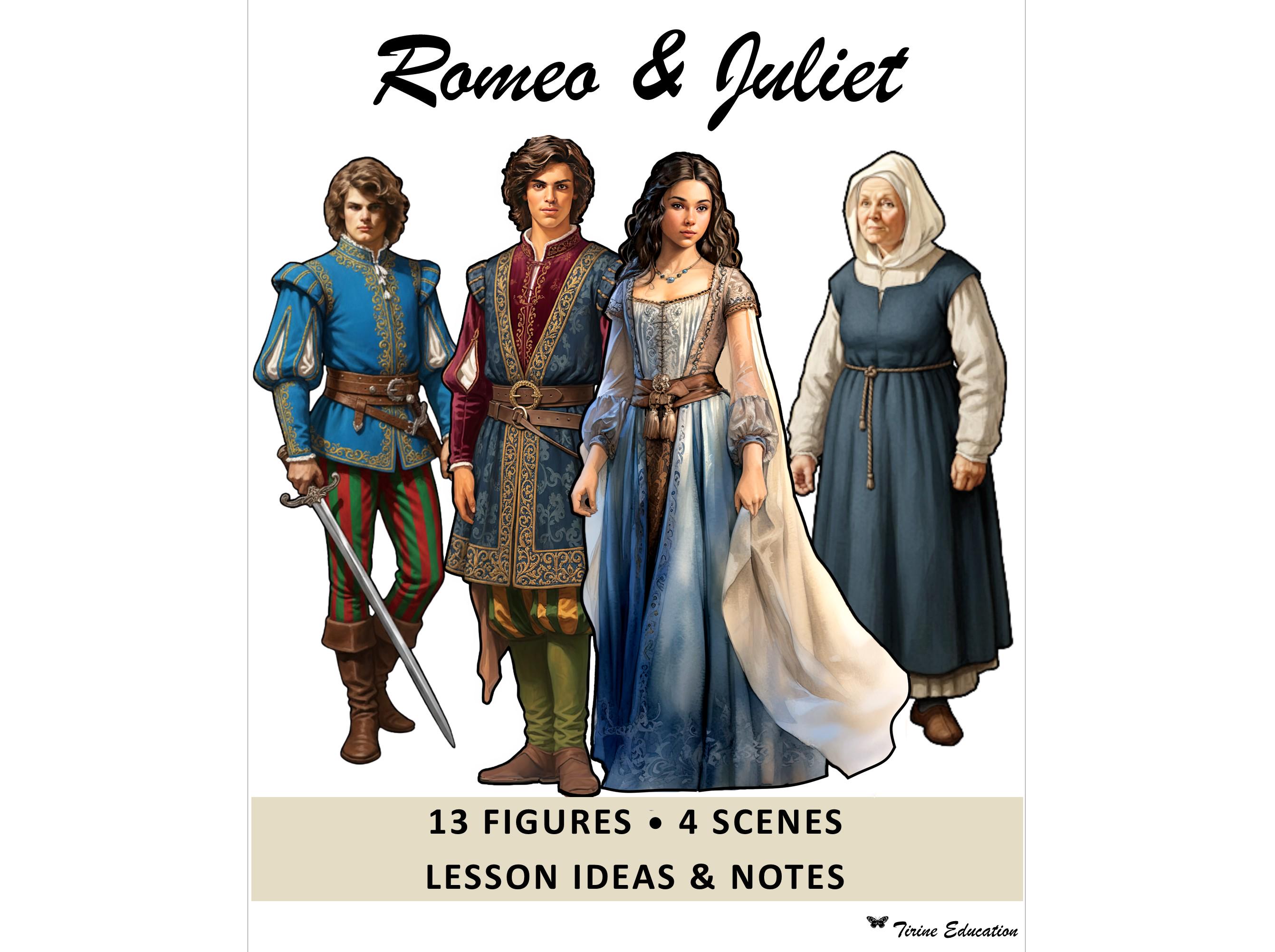 Romeo and Juliet Character Figures: Shakespeare Studies, English ...