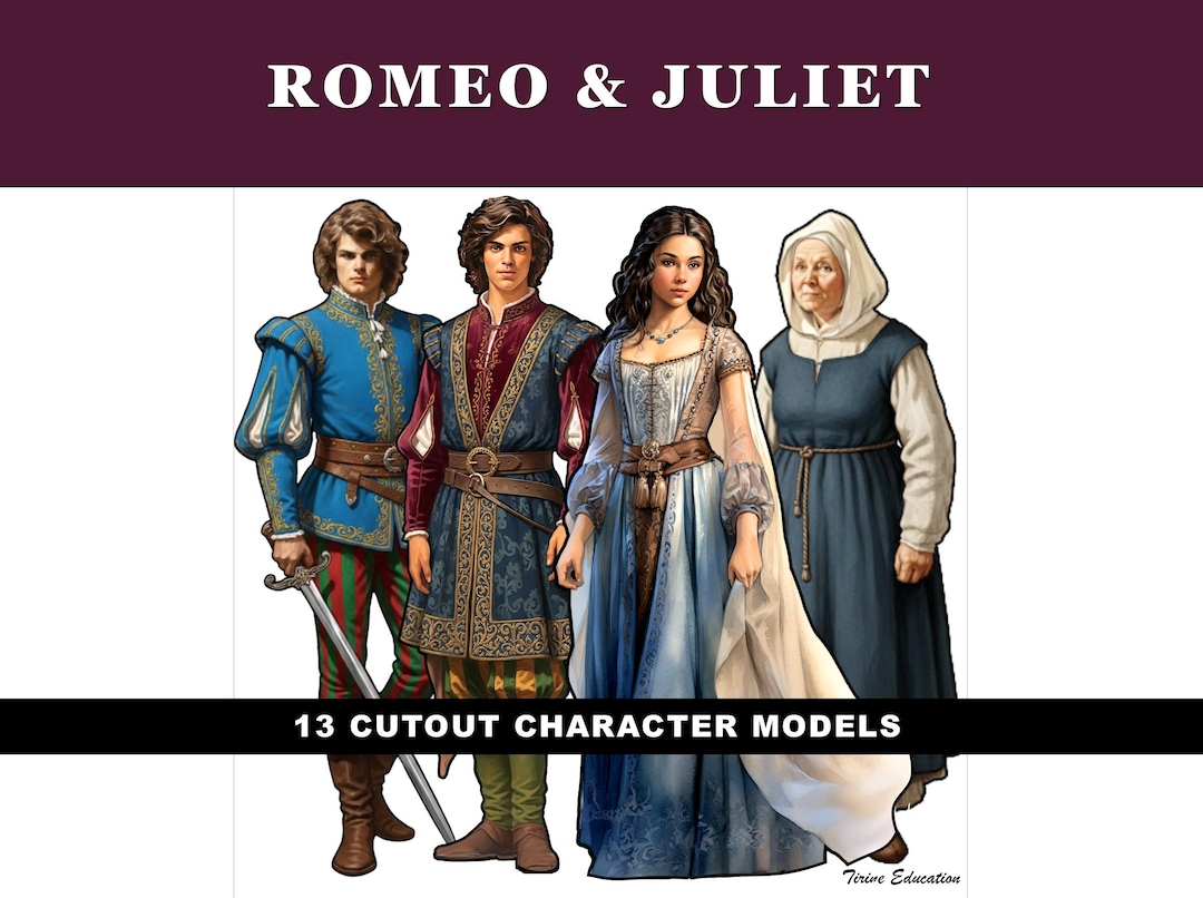 Romeo and Juliet Character Figures: Shakespeare Studies, English ...