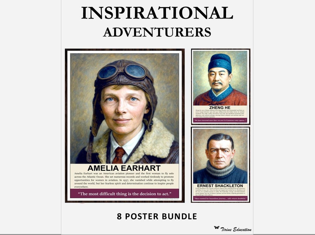 Inspirational Adventurers Poster Bundle | 8 Famous Innovators ...