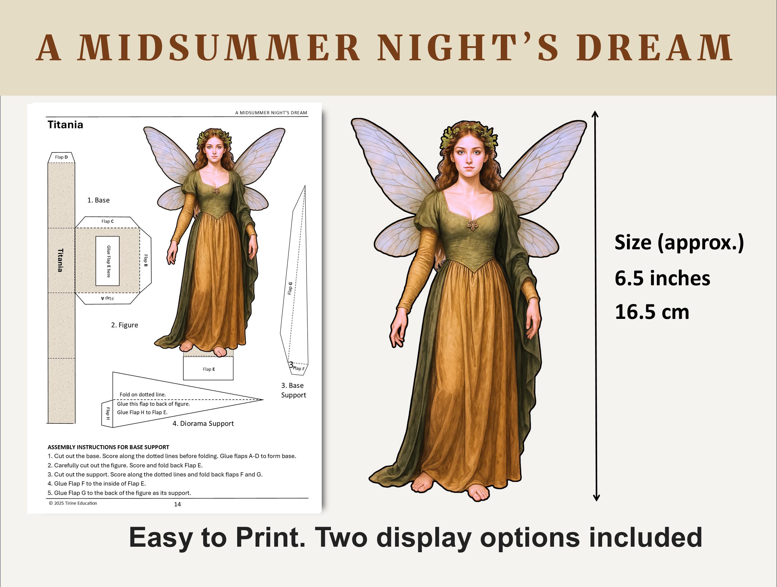 Printable A Midsummer Night's Dream Cut-outs: Standing Figures, 17 ...