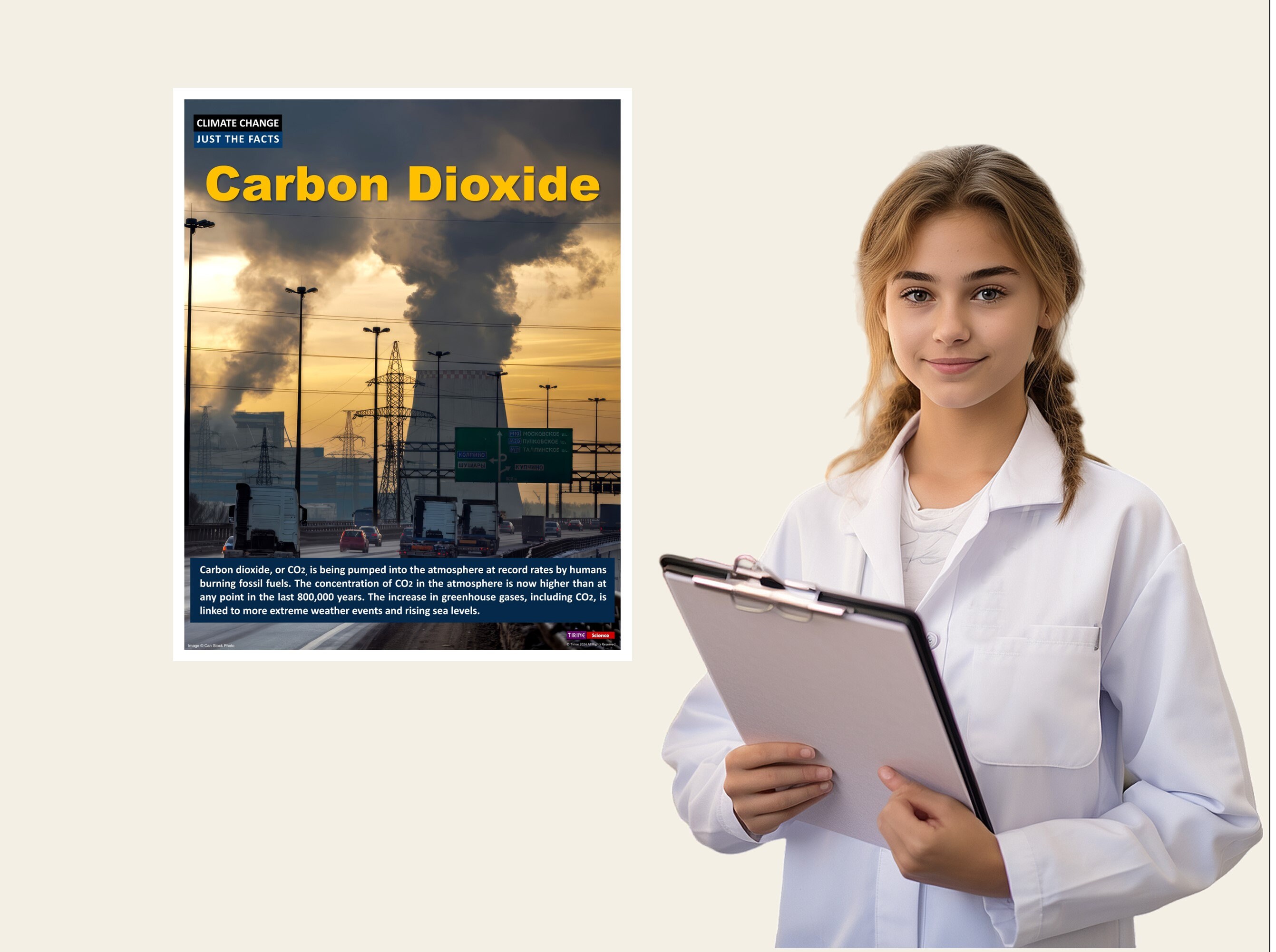 Carbon Dioxide Climate Change Poster, Environmental Science, Middle ...
