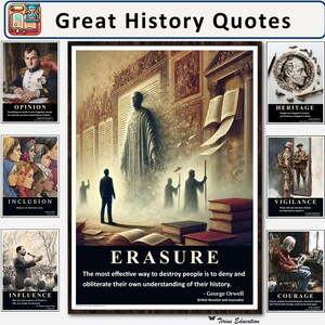 History Quote Classroom Posters – Printable Digital Middle or High ...