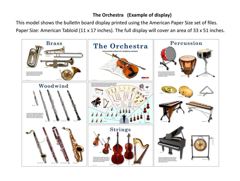 Instruments of the Orchestra Posters, Orchestra Instrument Families ...