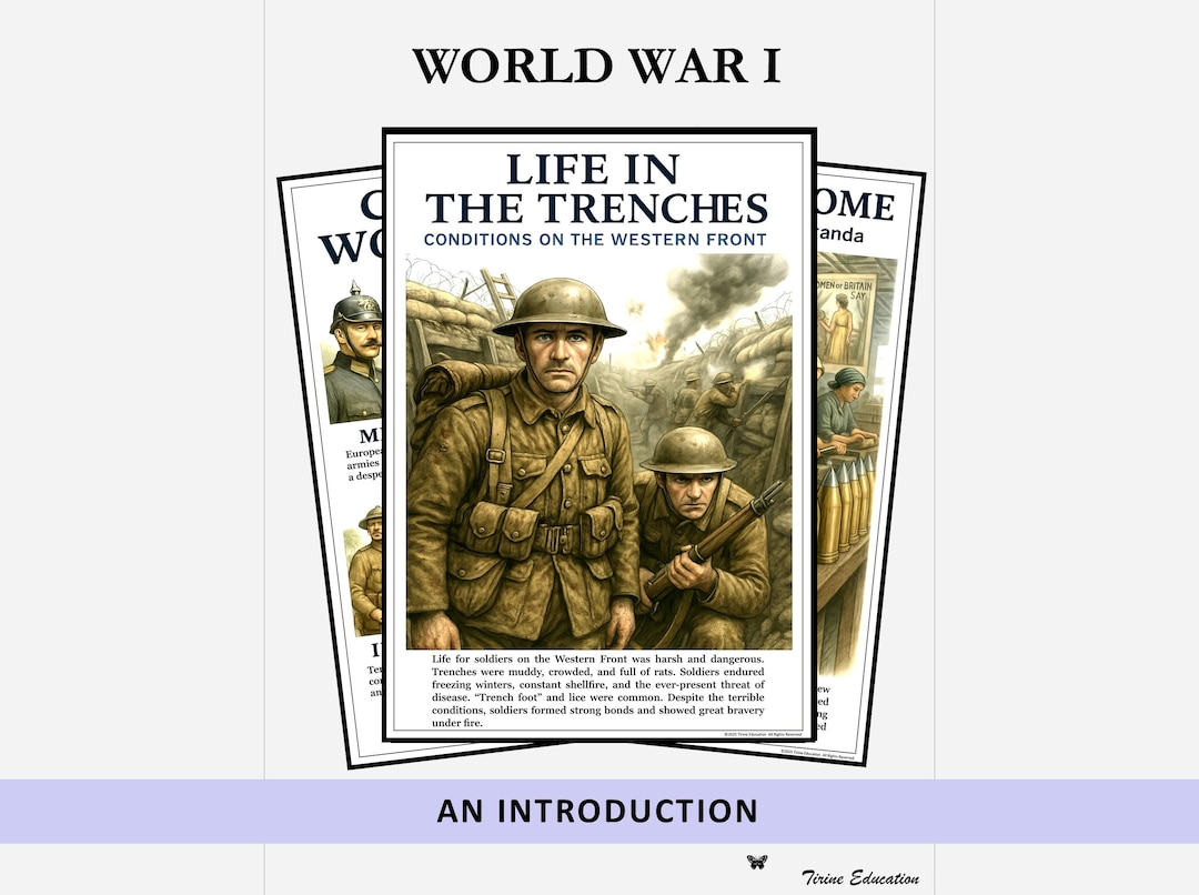 History Classroom Posters, an Introduction to World War One Illustrated ...