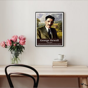 Orwell Print and Animal Farm Poster, Orwell Art, English Literature ...