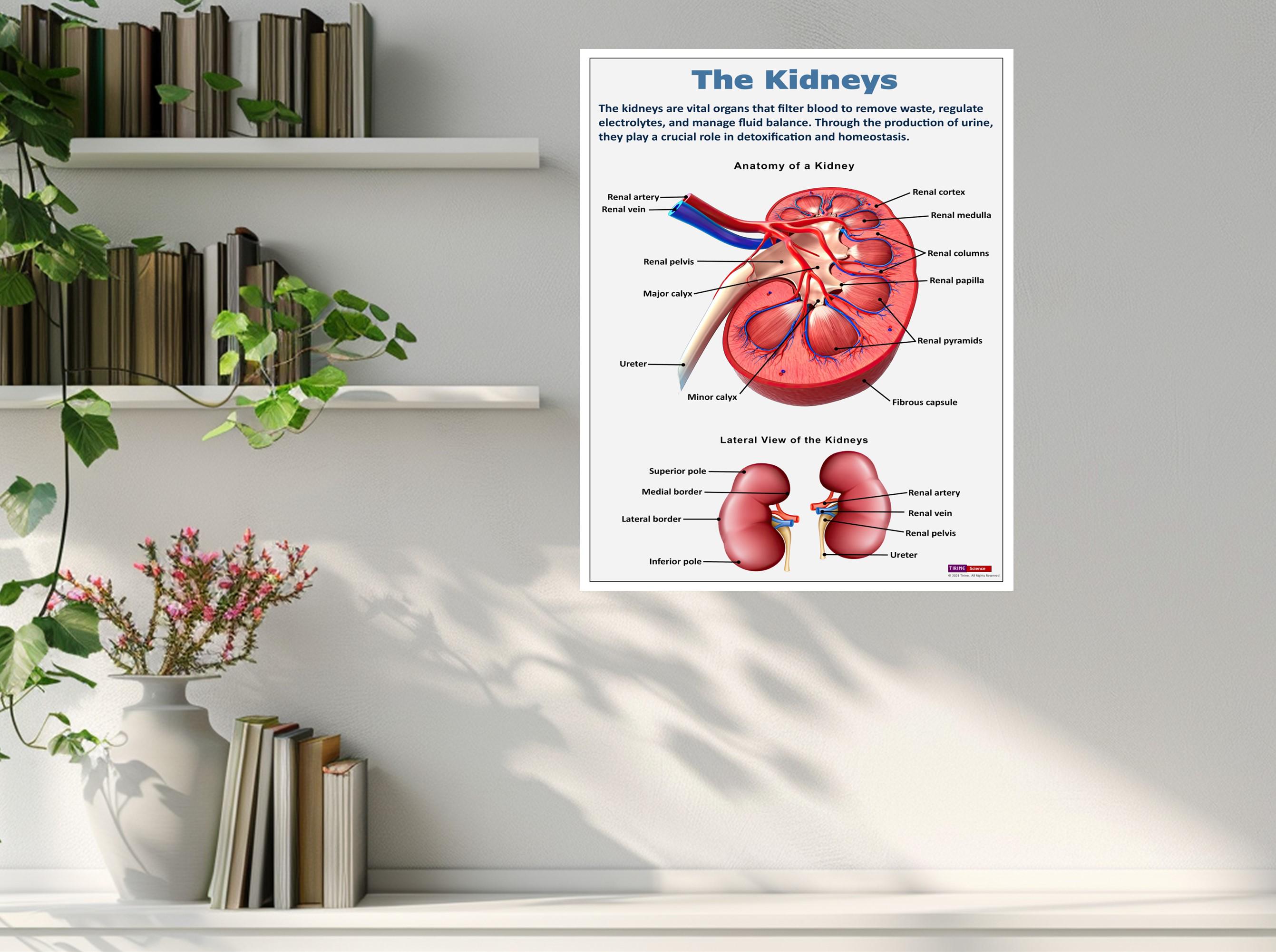 Human Kidneys Poster, Human Biology, Human Anatomy, Science Poster ...