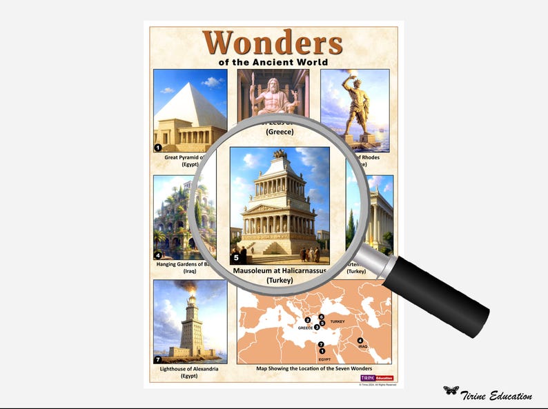 Ancient Wonders of the World Poster: History Classroom Decor (digital ...
