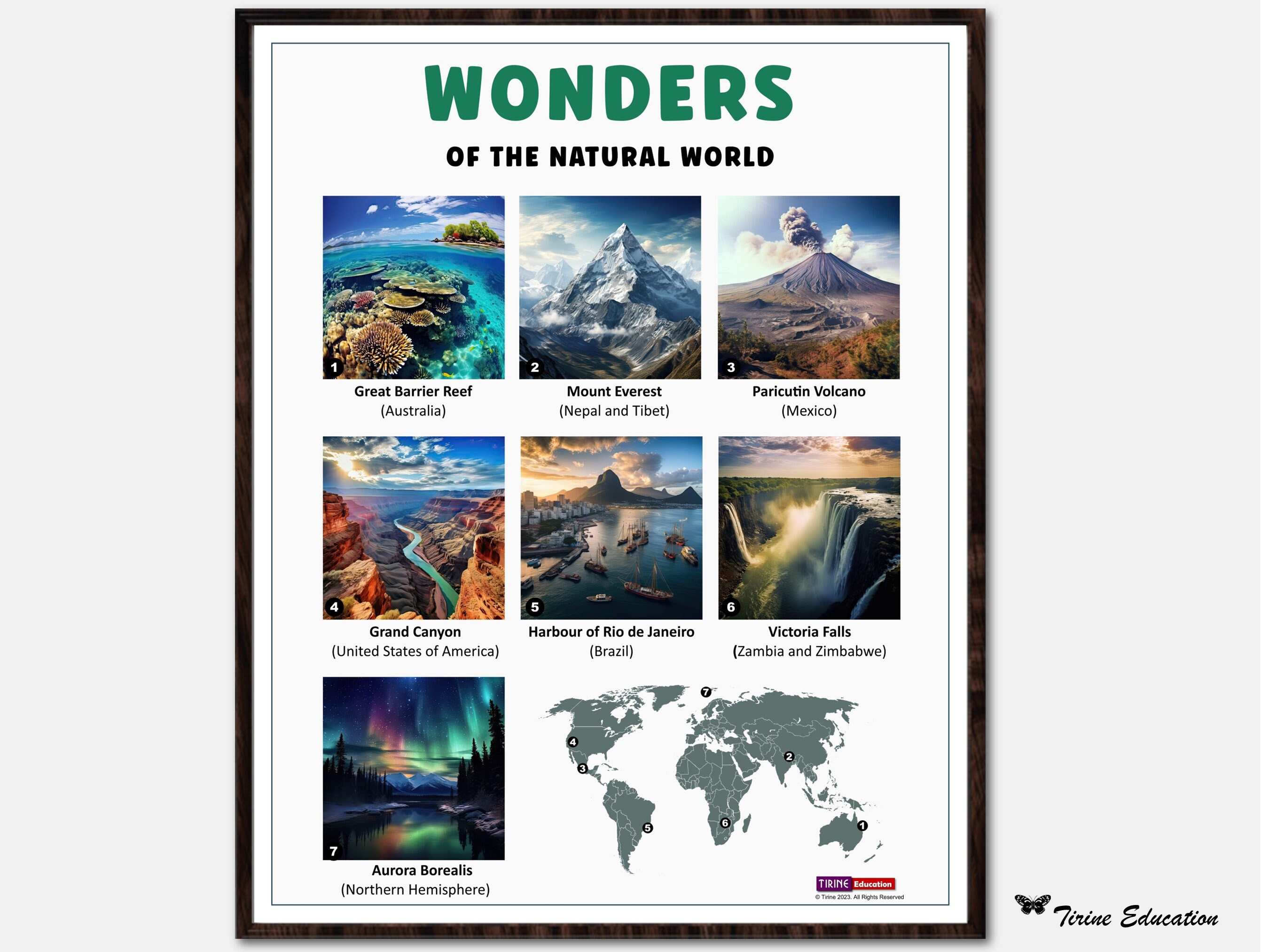 Wonders of the Natural World Poster, Educational Wall Art, Classroom ...